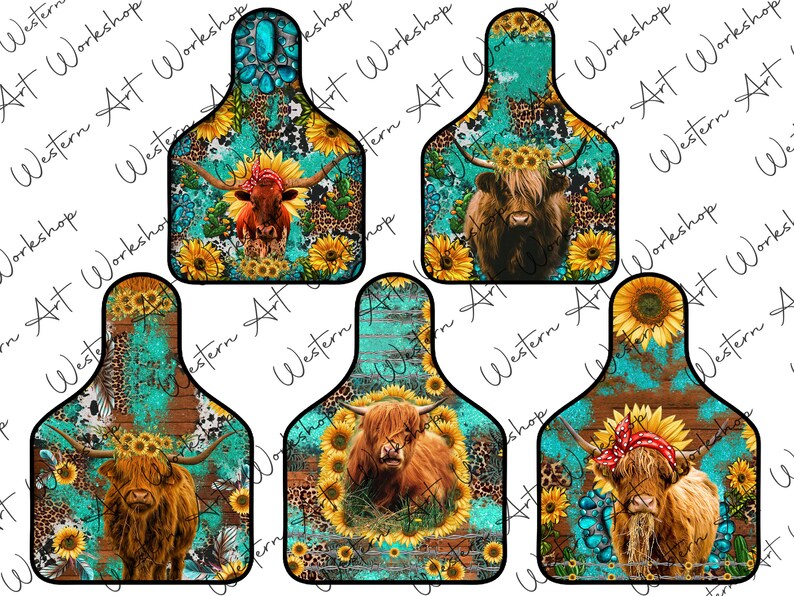 Highland Cow Tag Png Rustic Cow Tags PNG Cow Tag Cowhide - Etsy