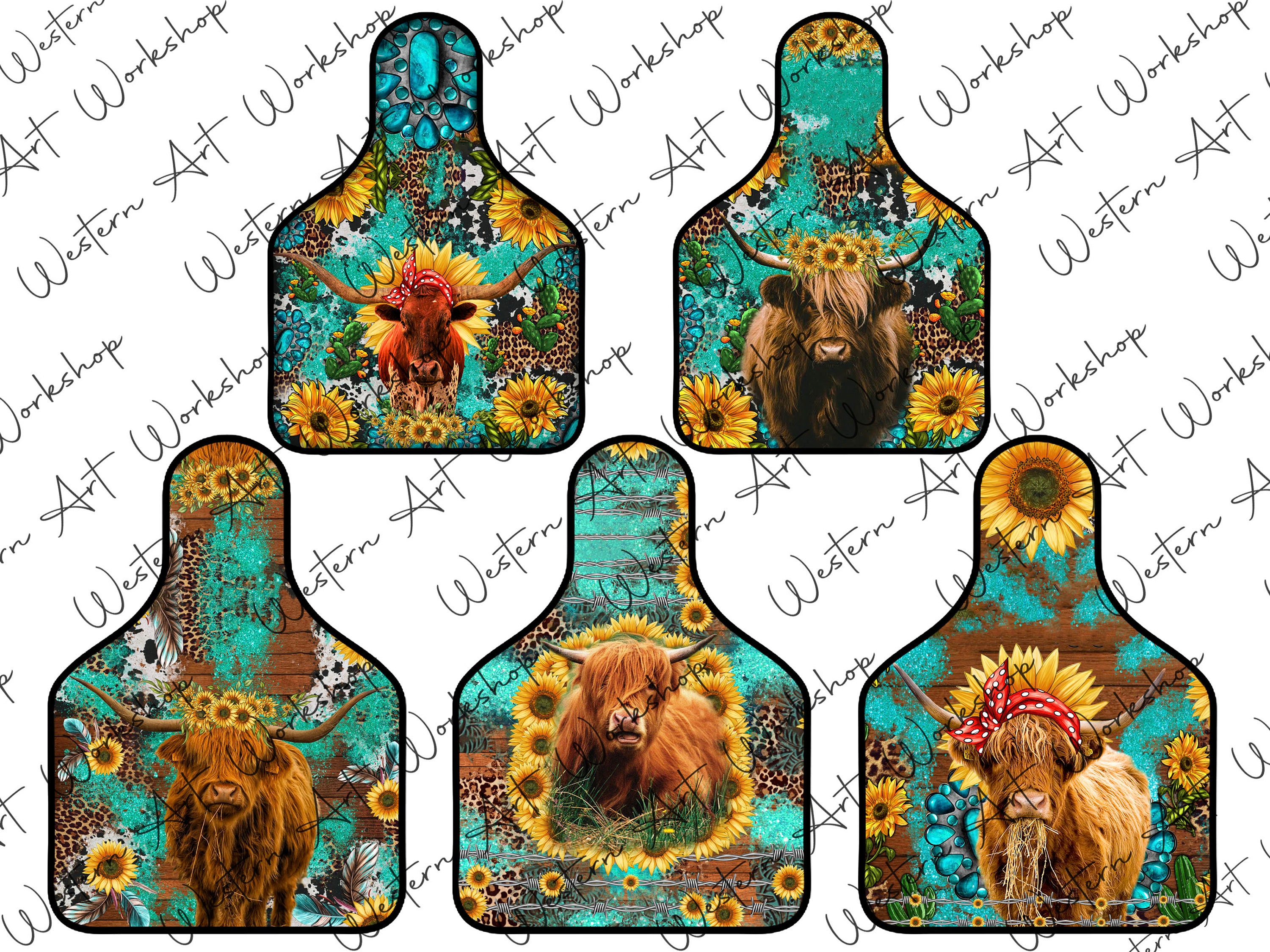Highland Cow Tag Png Rustic Cow Tags PNG Cow Tag Cowhide - Etsy