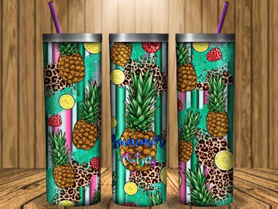 Pineapple Lemon Raspberry Leopard Glitter Serape Tumbler Png - Etsy