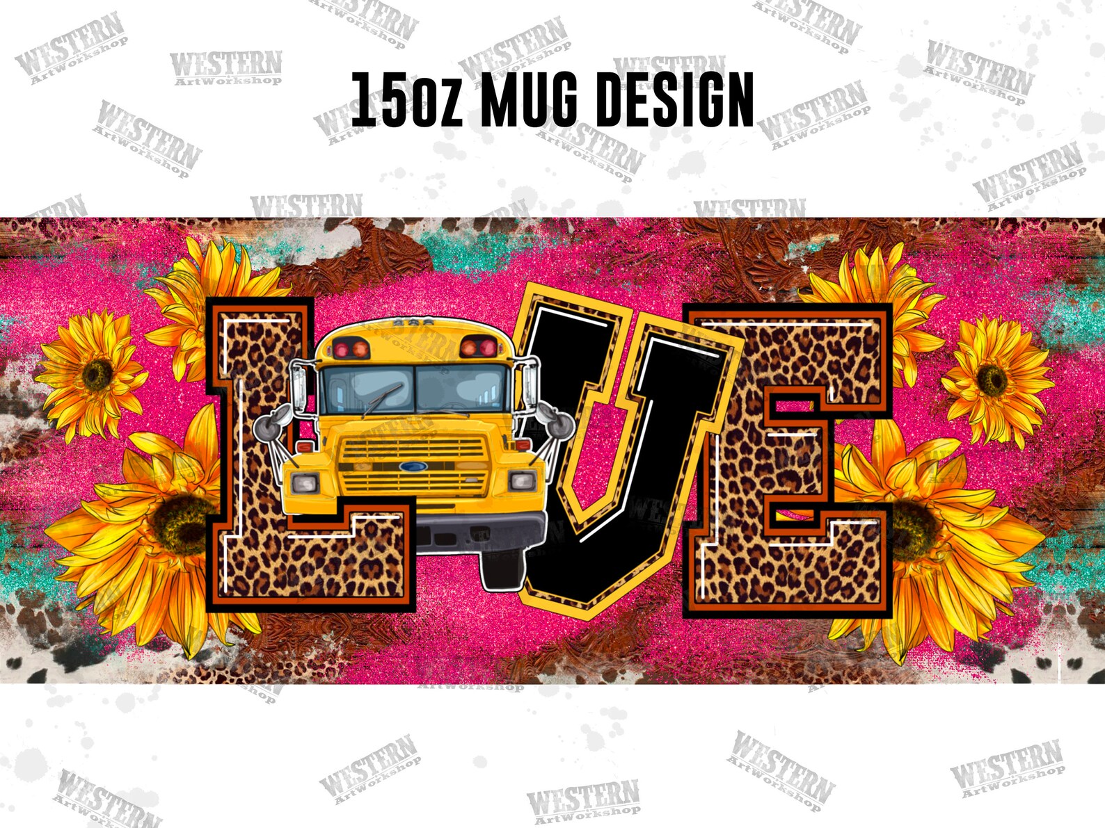 School Bus Love Mug Sublimation Png School Bus Design Png - Etsy