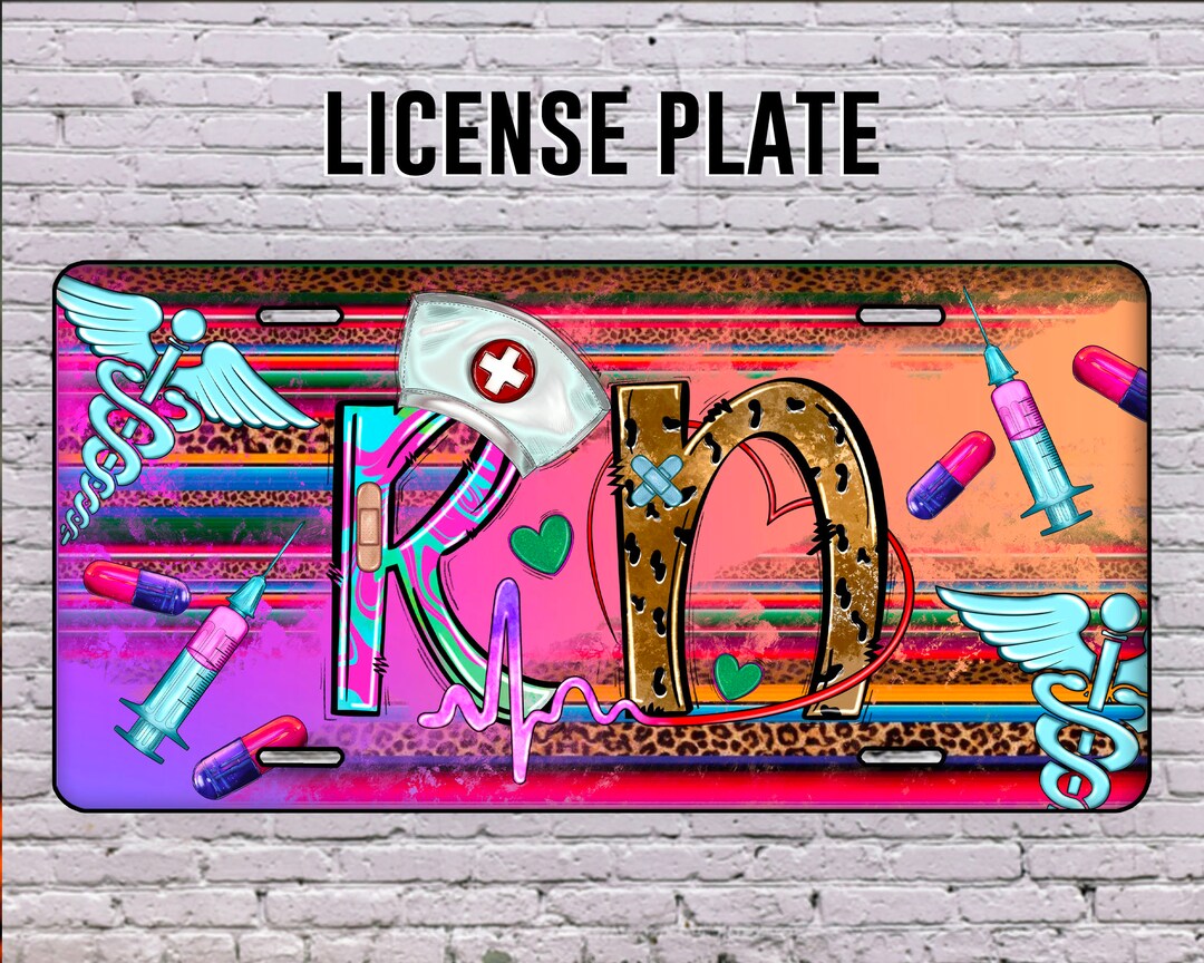 Rn Nurse License Plate,nurse License Plate Png, Nurse Life License ...