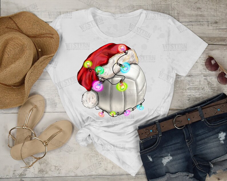Christmas Volleyball Ball Sublimation Pngvolleyball SANTA Hat - Etsy