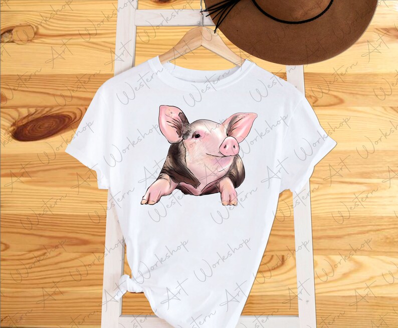 Cute Pig Sublimation Png Farm Pig PNG Watercolor Pig Png - Etsy