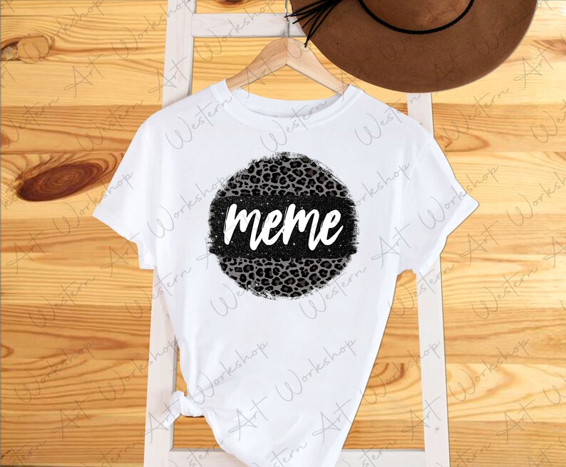 Black Leopard Meme Circle Png Meme Sublimation Png Meme Png | Etsy