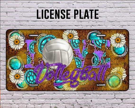 Love Volleyball License Plate Volleyball License Plate Png - Etsy