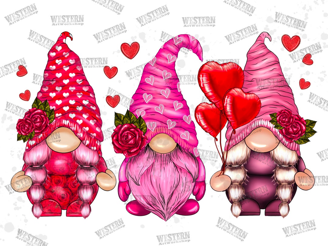 Valentines Day Gnomies Png Sublimation Design, Valentines Day Png ...