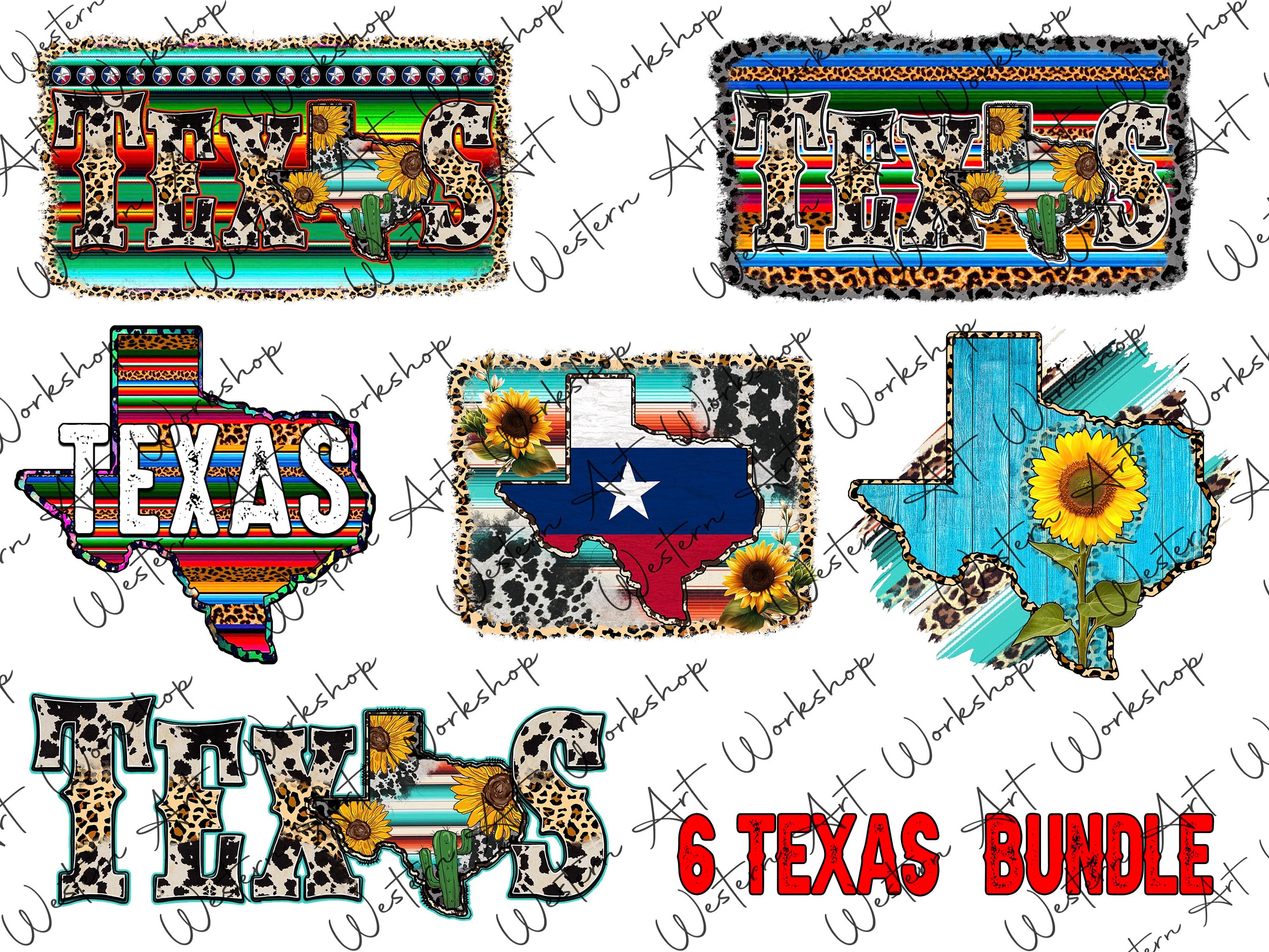 Western Texas Map Design Bundle Png Texas Map Bundle Map - Etsy