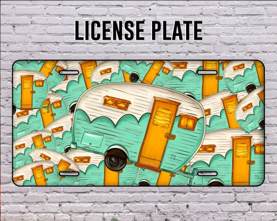 Caravan License Plate Sunflowers License Plate Png Caravan - Etsy