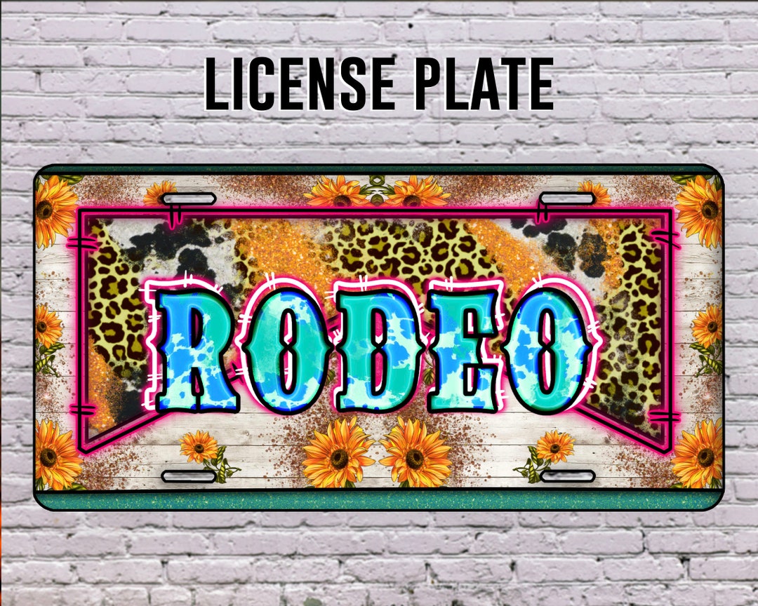Western Rodeo License Plate Png, Western Design Png, Rodeo License ...