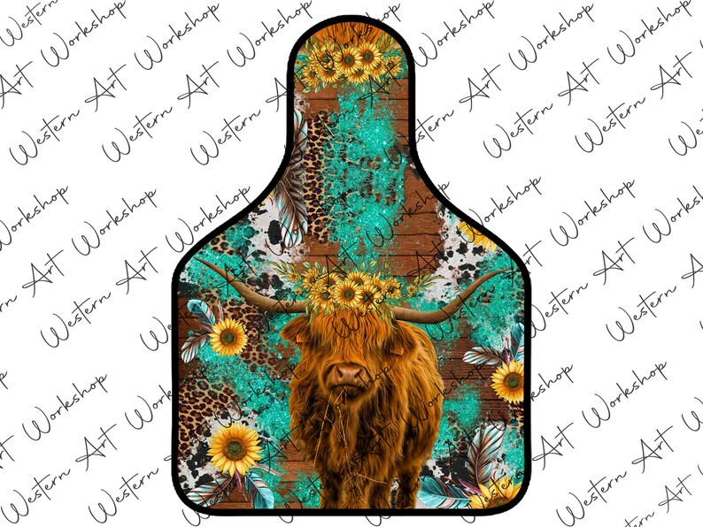Highland Cow Tag Png Rustic Cow Tags PNG Cow Tag Cowhide - Etsy