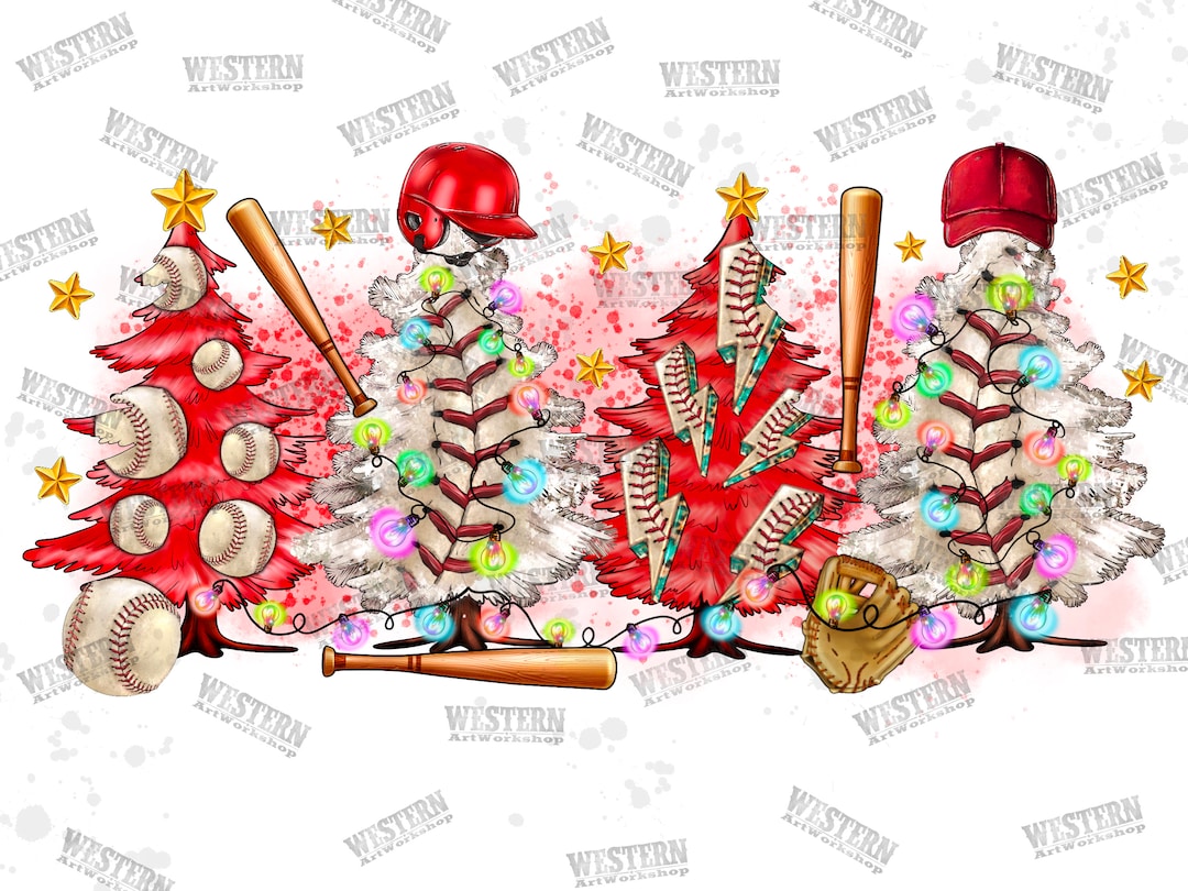 Christmas Tree Baseball Png Sublimation Design,merry Christmas Png ...