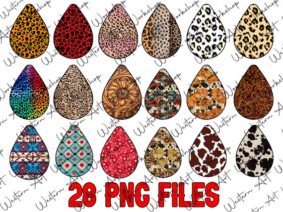 Western Teardrop Earring Western Design Western Png - Etsy