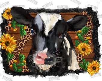 Holstein Cow Background Horse PNG Sublimation Design, Holstein Png, Cow ...