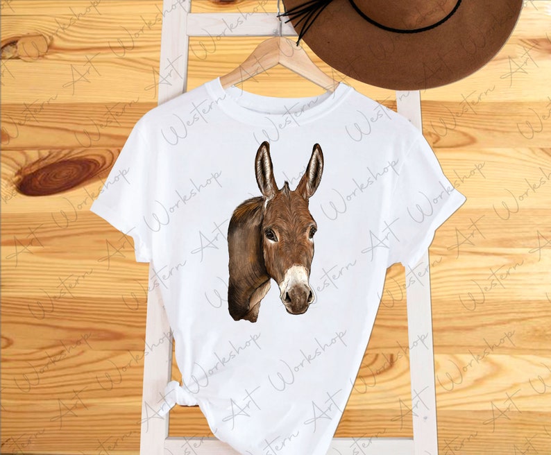 Donkey Sublimation Png Donkey Portrait Png Hand Drawn Donkey - Etsy