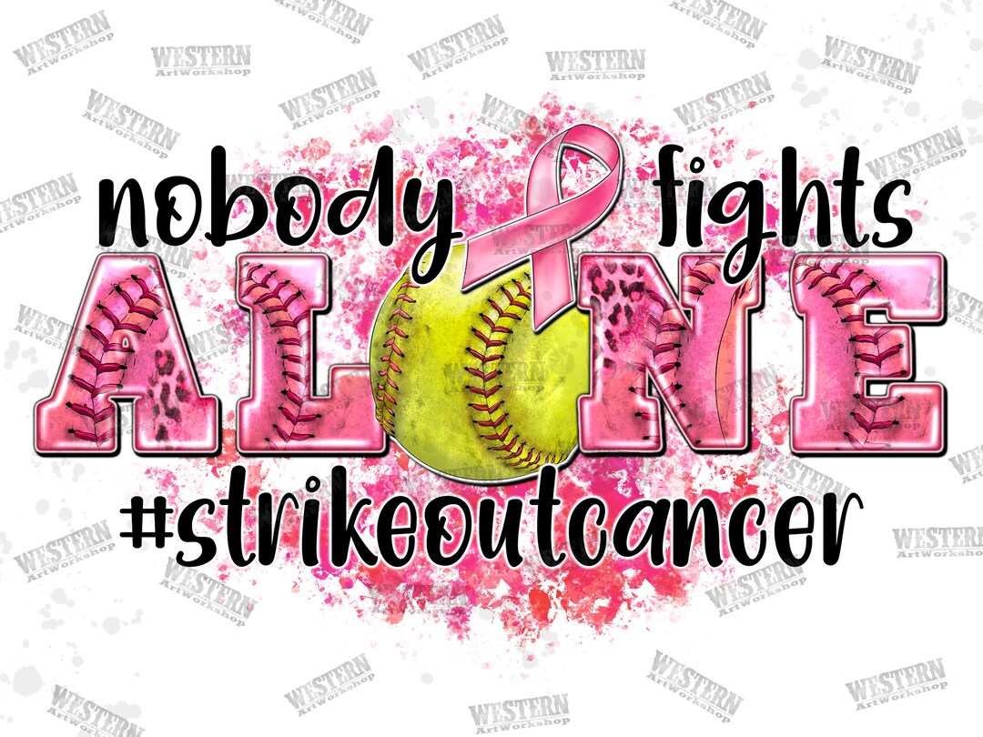 Breast Cancer Softball Sublimation PNG File, Sublimation Designs, DTG ...