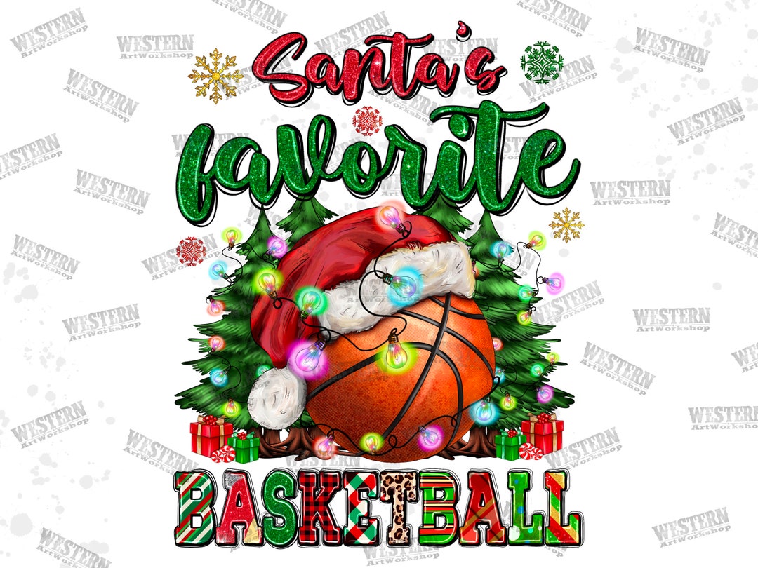 Santa's Favorite Basketball Png Sublimation Design Download, Christmas ...