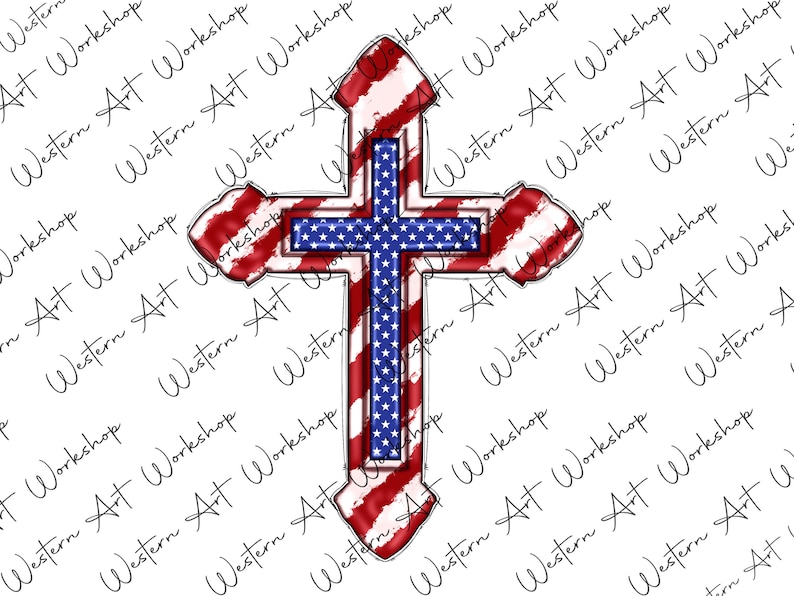USA American Flag Cross Png Cross Png Sublimation Design 4th - Etsy