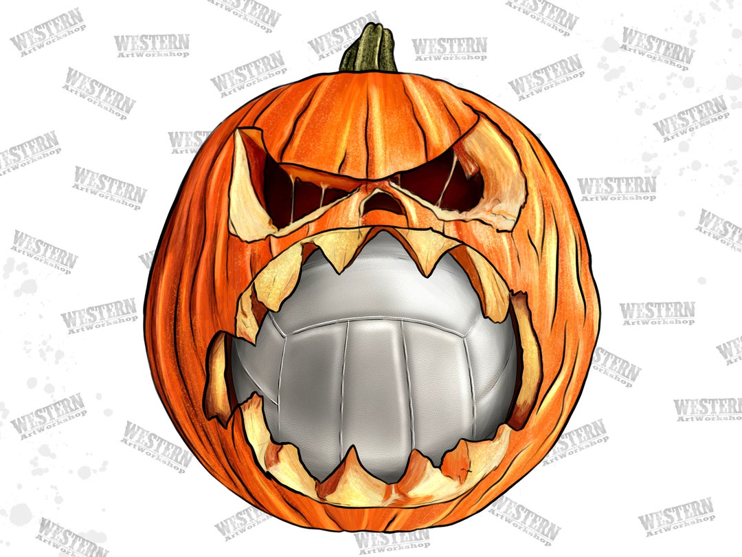 Volleyball Fall Pumpkin Png, Fall Sublimation Designs Downloads ...