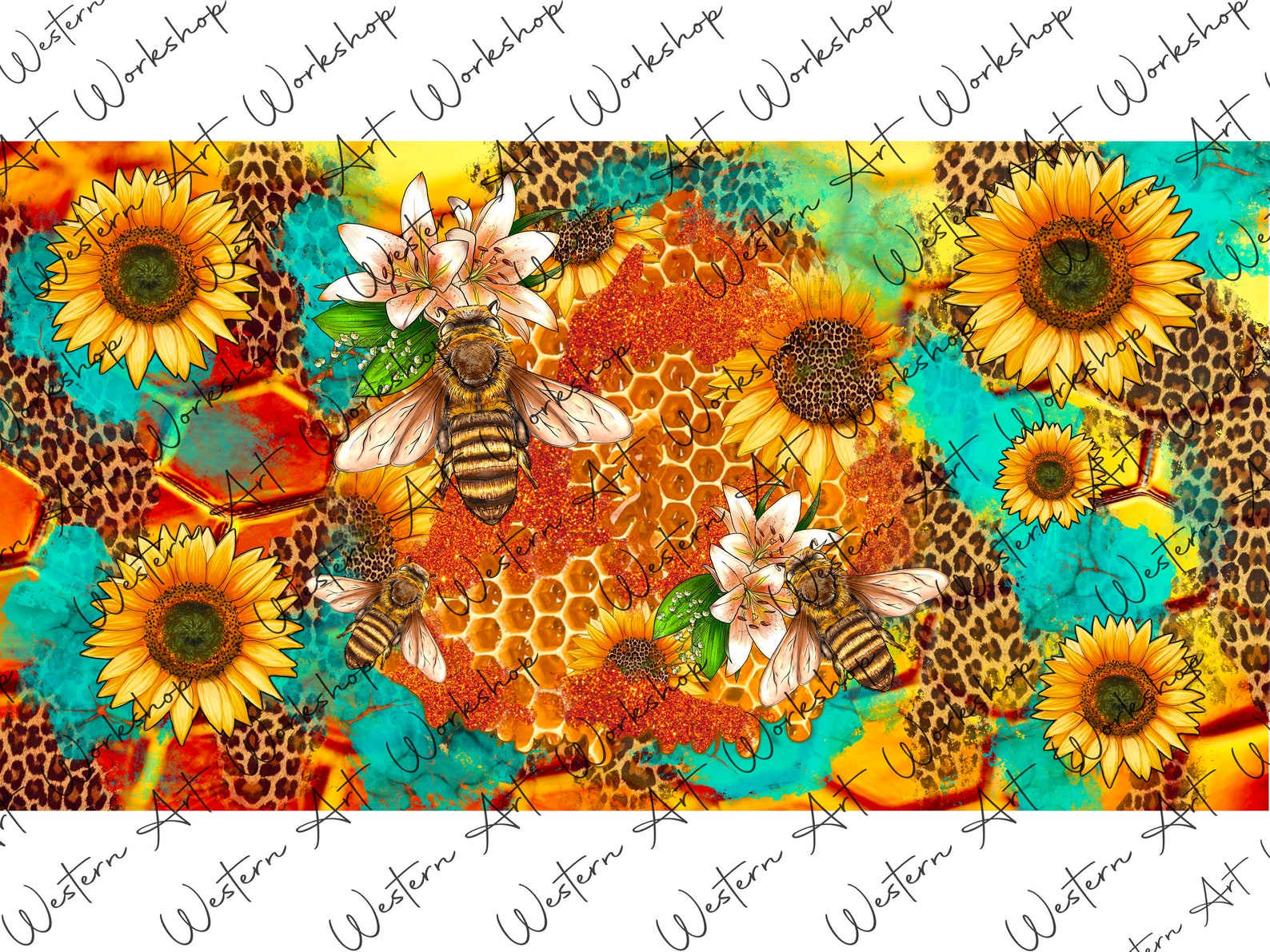 Western Bee Sunflower License Plate Png Bee License Platebee - Etsy