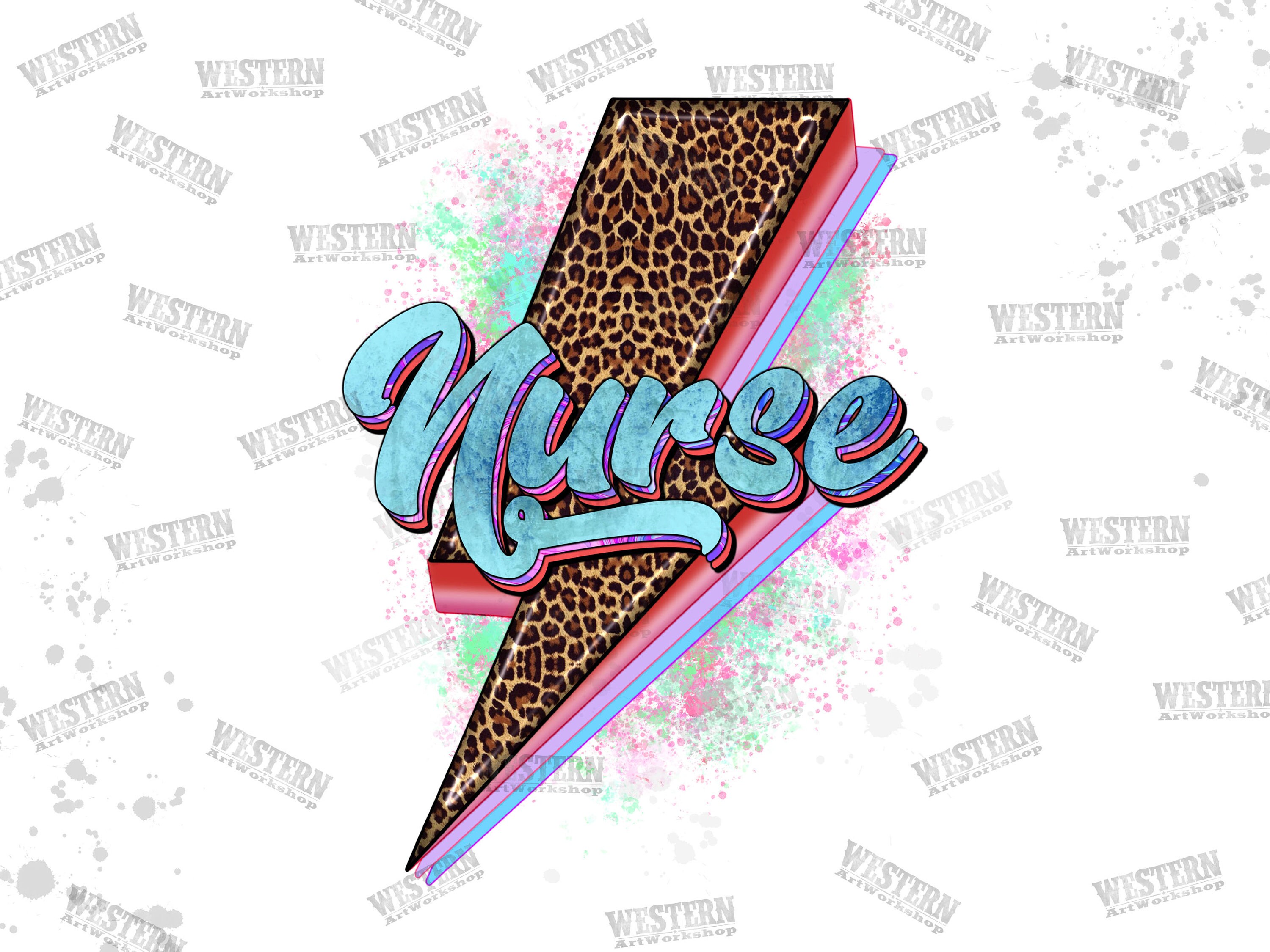 Leopard Nurse Lightning Png Western Nurse Png Lightening - Etsy
