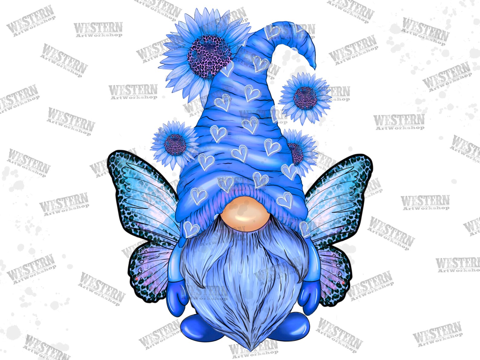 Blue Gnome Png Sublimation Designgnomes Sublimation - Etsy