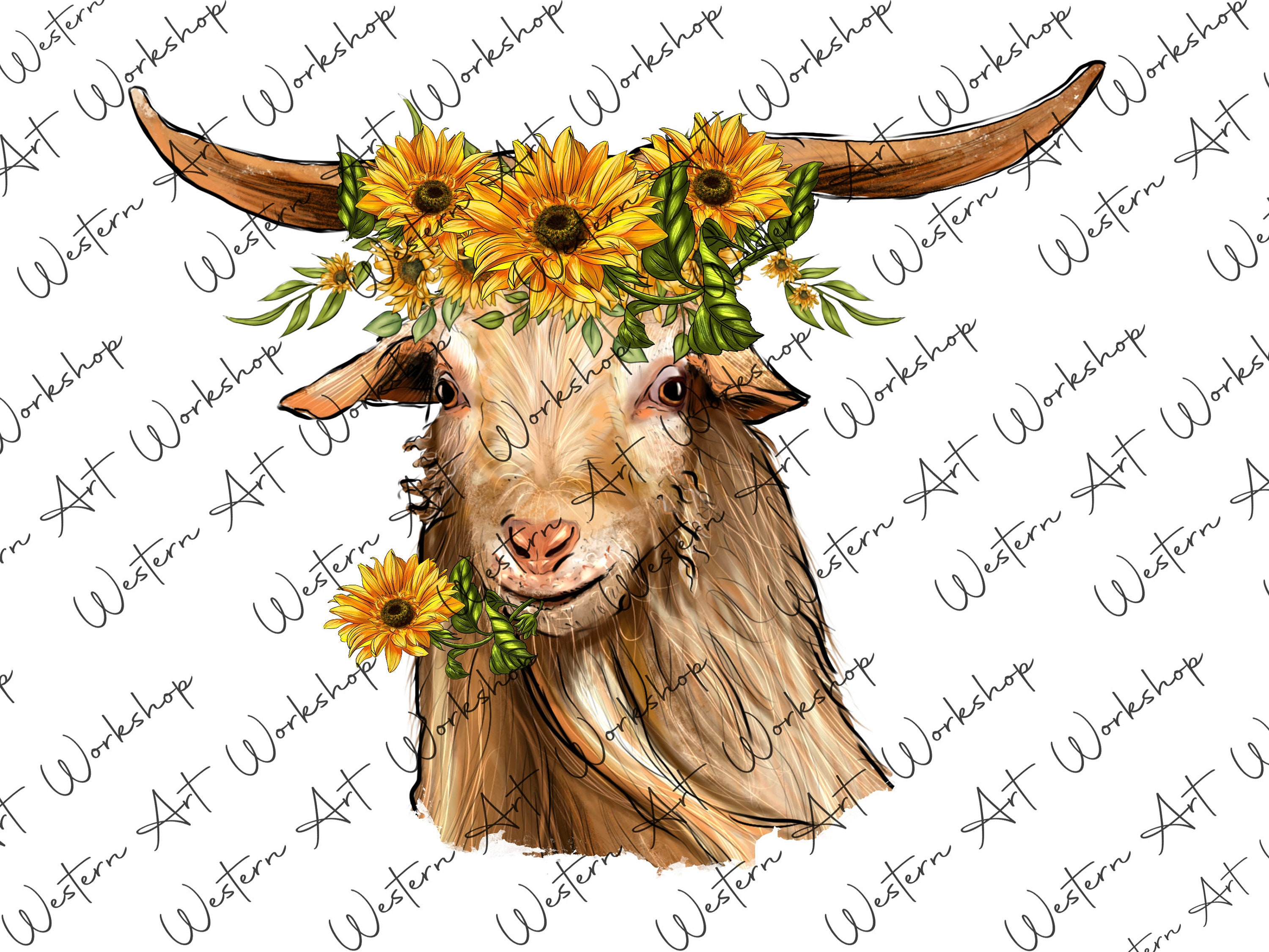 Sunflower Goat Bundle Png Goat Png Sublimation Designhand - Etsy