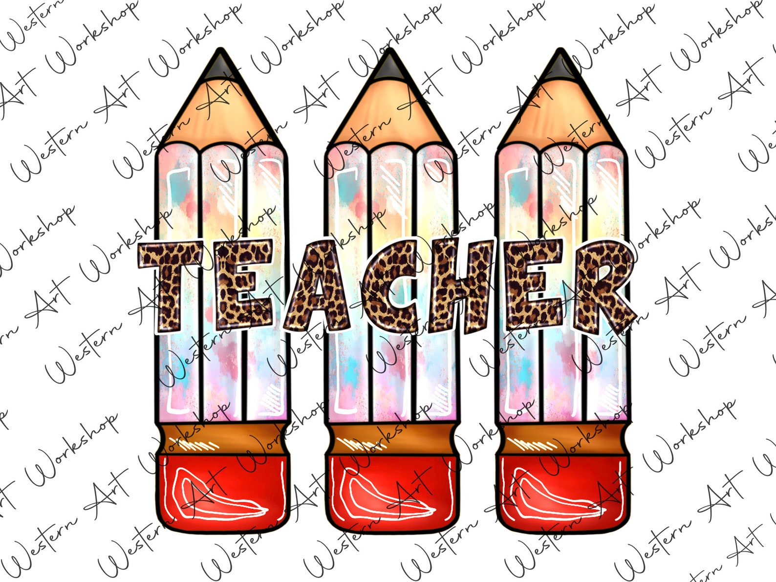 Teacher Pencils Png Pencils Sublimation Png Tie Dye Pencils - Etsy