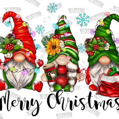 Merry Christmas Gnomes Png Sublimation Design Merry Christmas - Etsy
