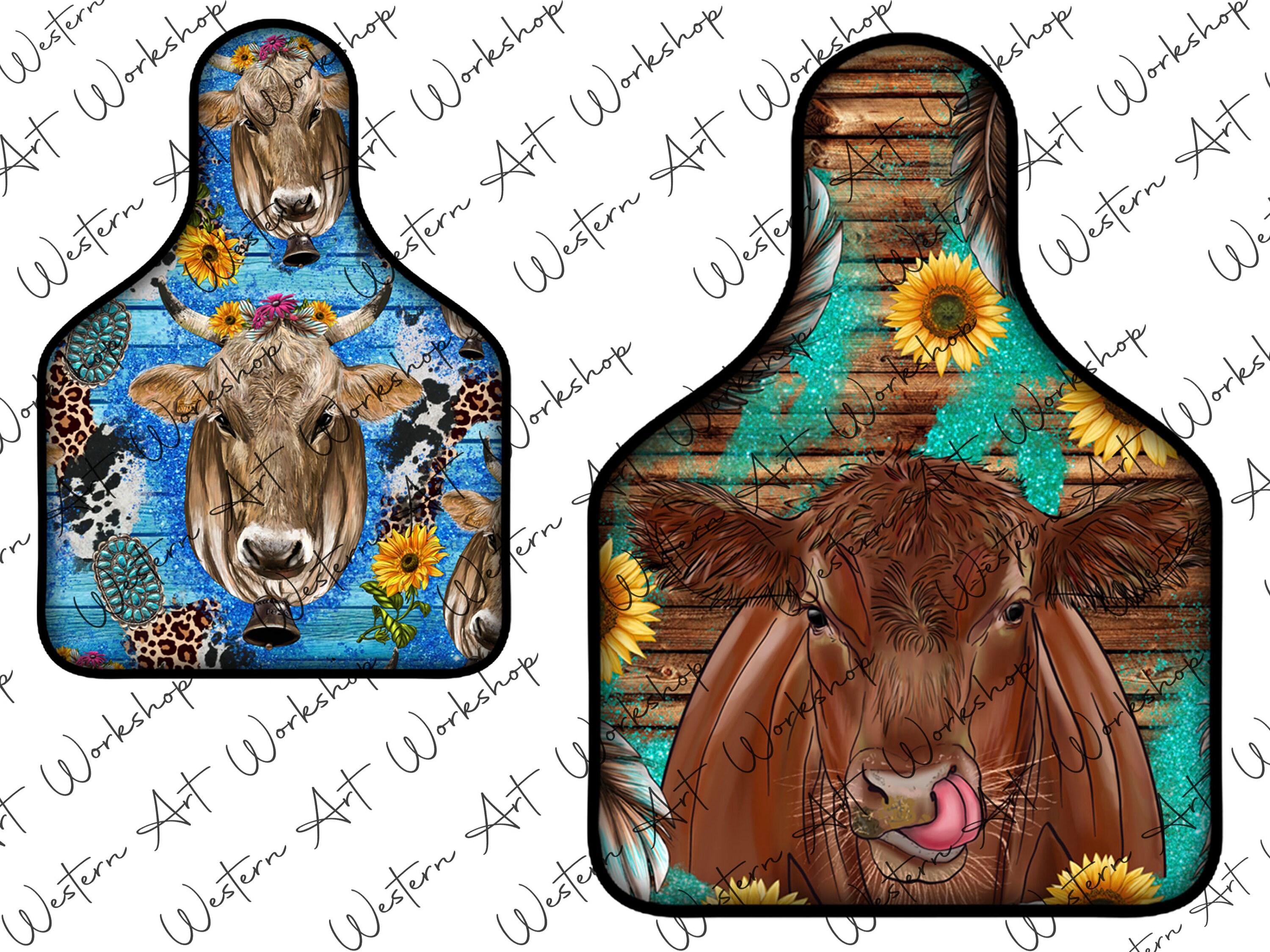 Cow Show Tag Png Western Design Cow Tag Serape Cow Tag - Etsy