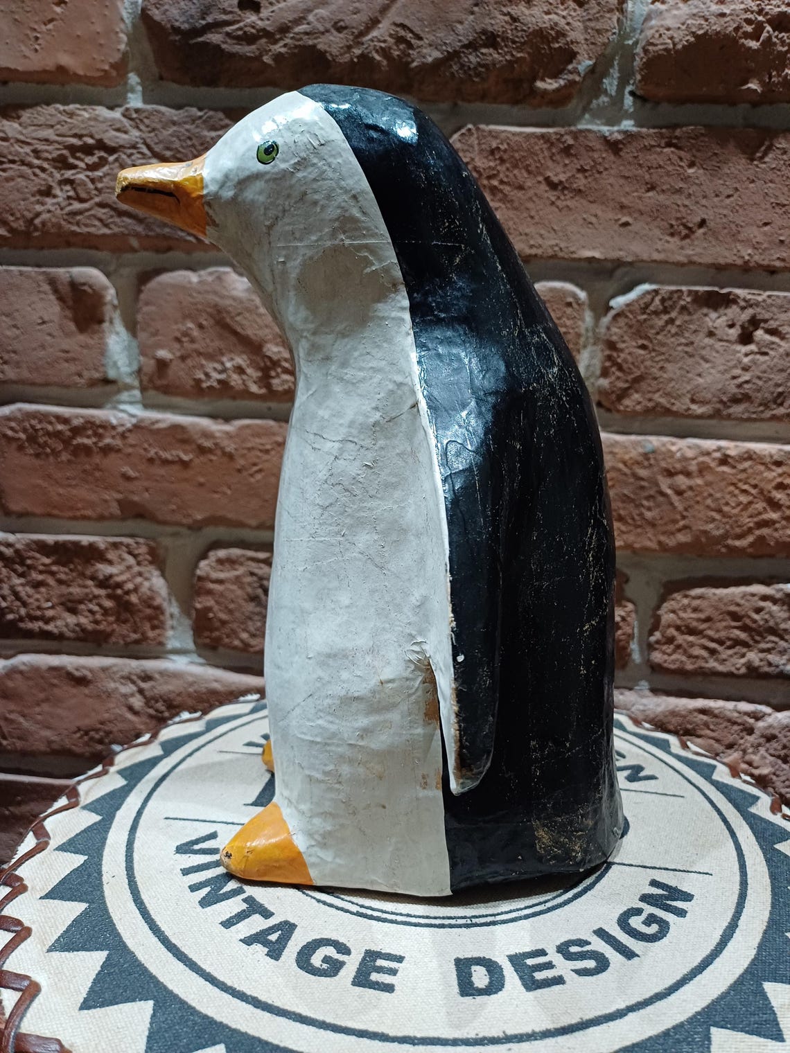 Vintage Papier Mache Penguin,vintage Decoration,coin Purse,shelf Decor ...
