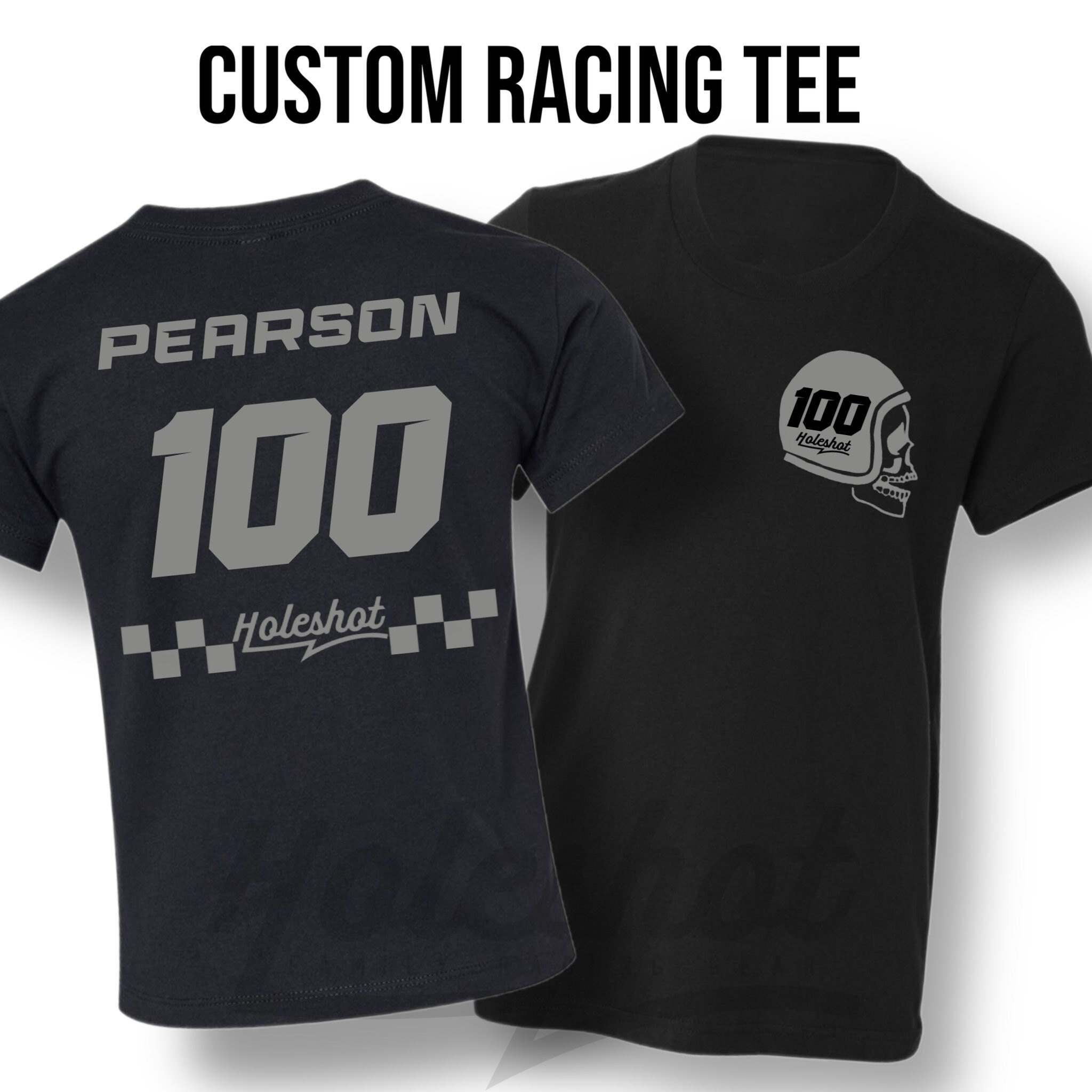 Custom Racing Skull Tee R Racing Race Day Checkered - Etsy