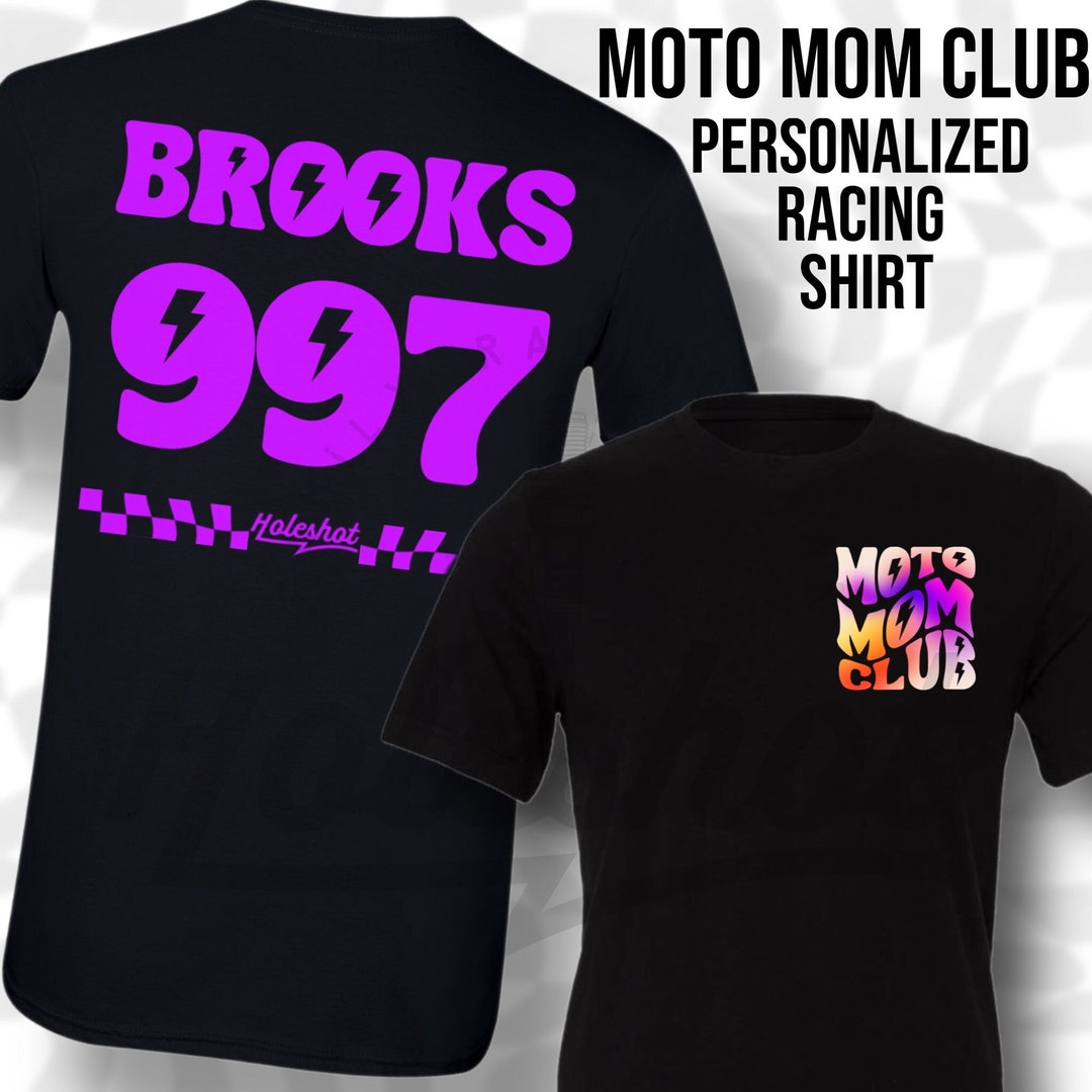 Custom Name, Moto Mom Club, Personalized Motocross Supercross Dirt Bike ...