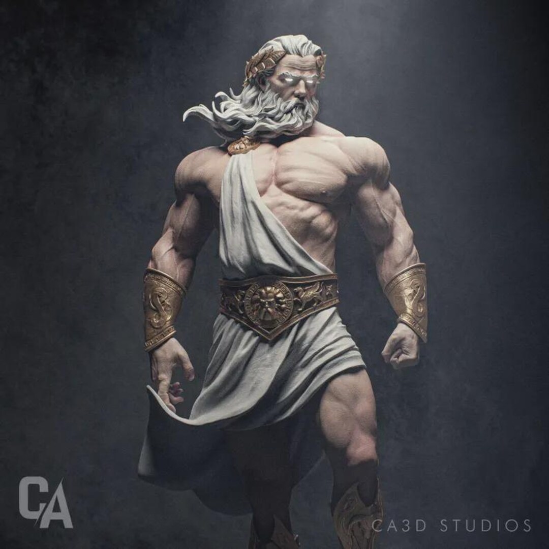 Zeus, 3D Printed Resin, 16K, Hand-painted, 1/9 - Etsy