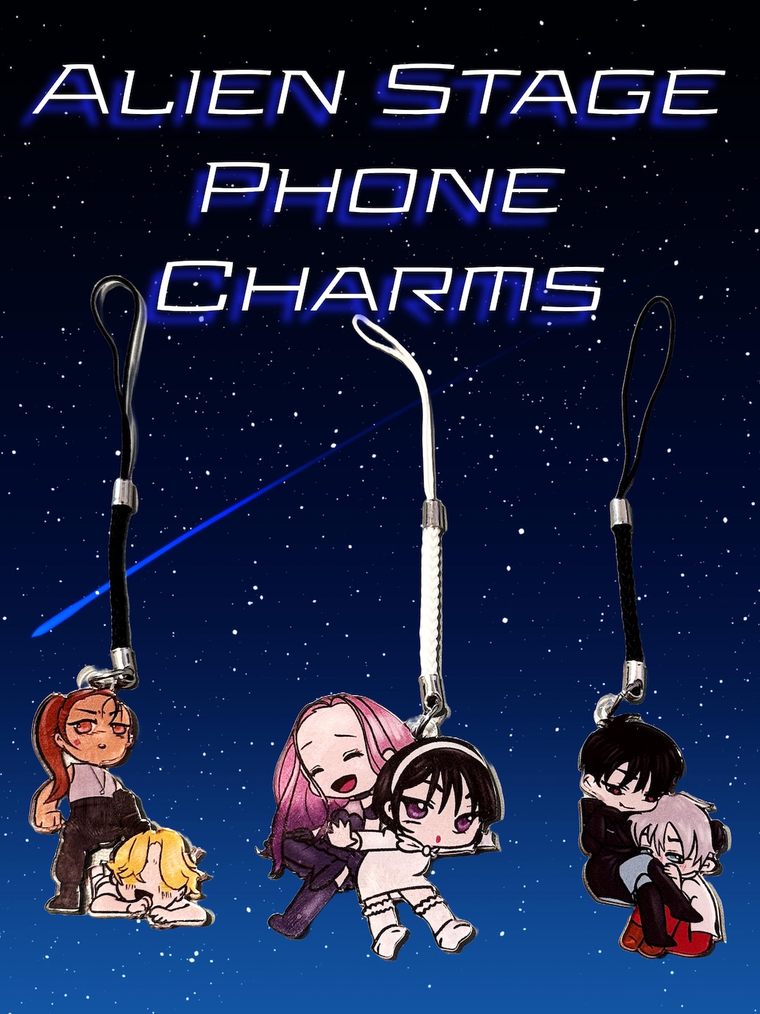 Alien Stage Acrylic Phone Charms - Etsy