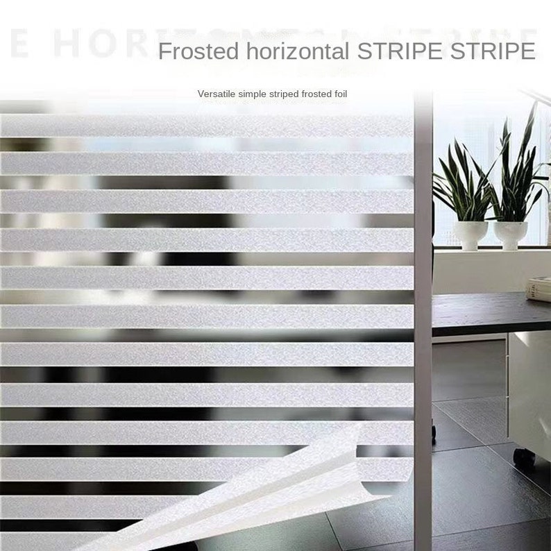 Window Film, Office Striped Glass Sticker, Bathroom Grinding Glass Film ...
