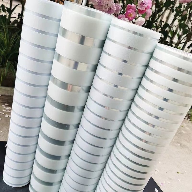 Window Film, Office Striped Glass Sticker, Bathroom Grinding Glass Film ...