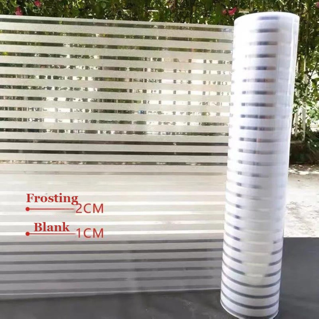 Window Film, Office Striped Glass Sticker, Bathroom Grinding Glass Film ...