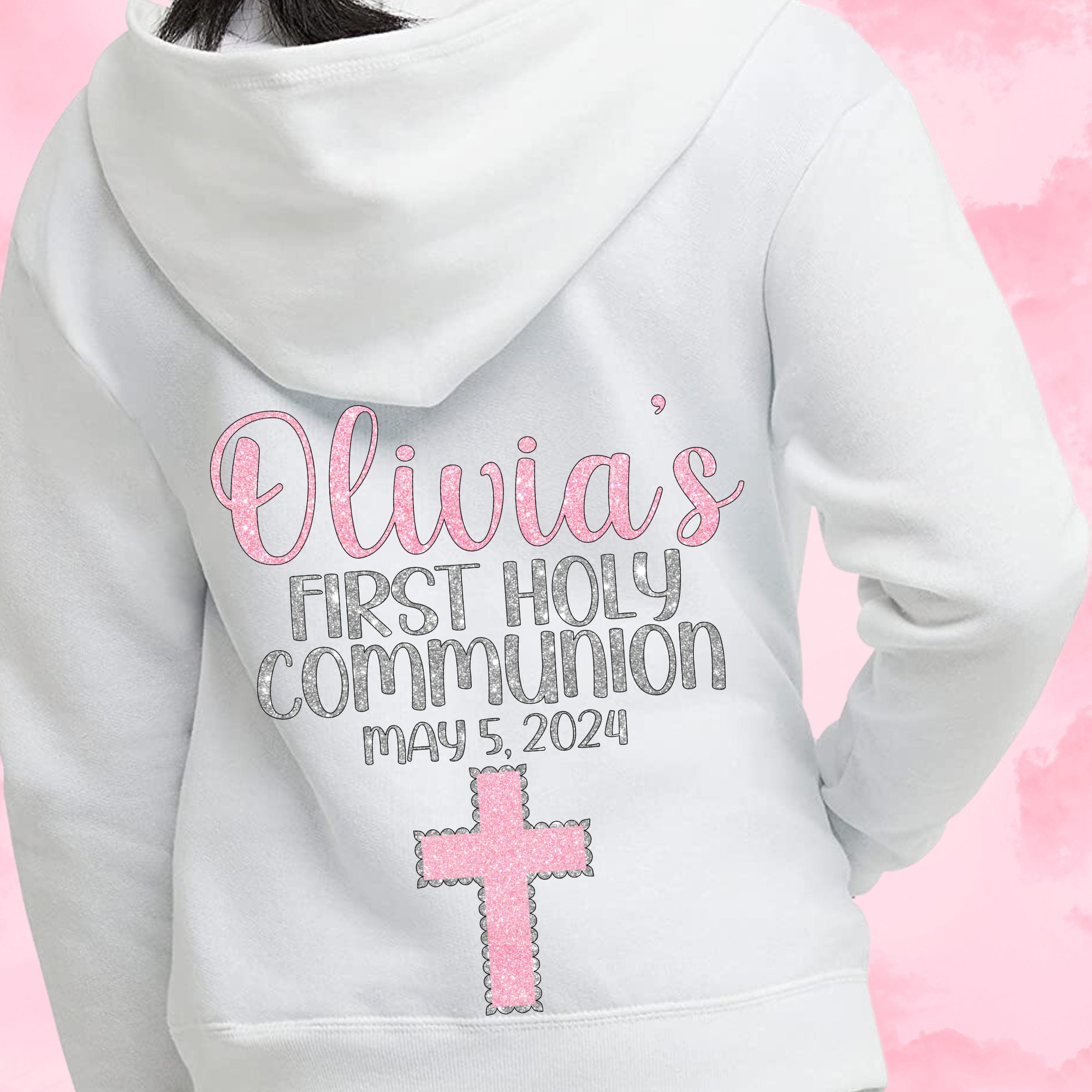 Communion Girl Zip up Hoodie and Jogger Set - Etsy