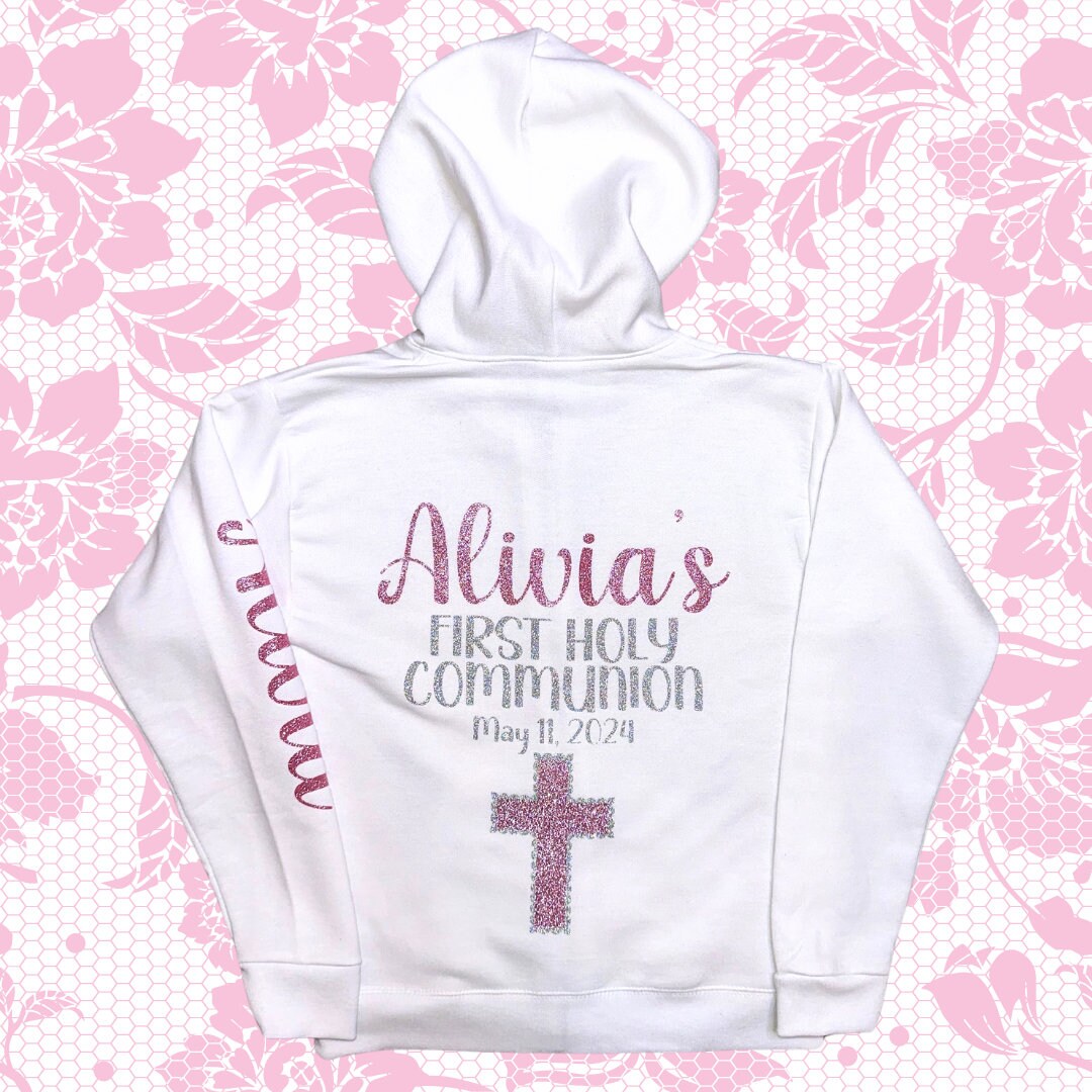 Communion Girl Zip up Hoodie and Jogger Set - Etsy