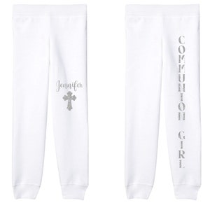 First Holy Communion Zip up Hoodie and Jogger Set, Communion Girl - Etsy