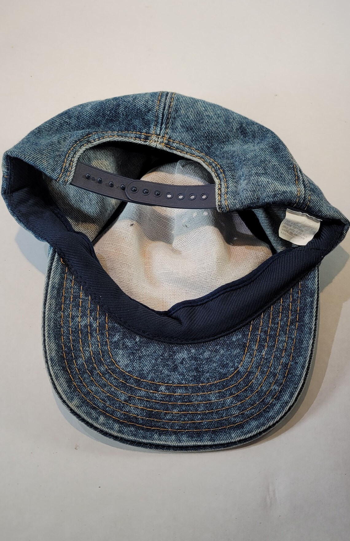Vintage Nashville Acid Wash Denim Snap Back Cap - Etsy