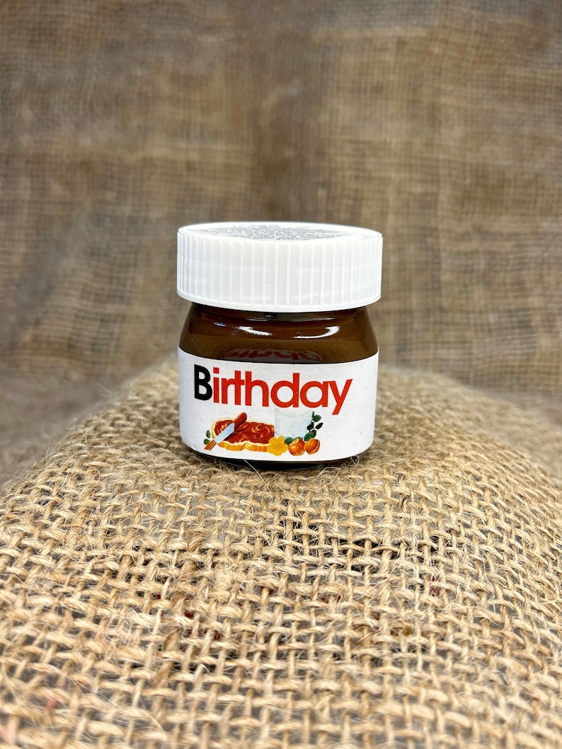 Personalized Mini Nutella Jar Favors, Custom Party Gifts - Etsy
