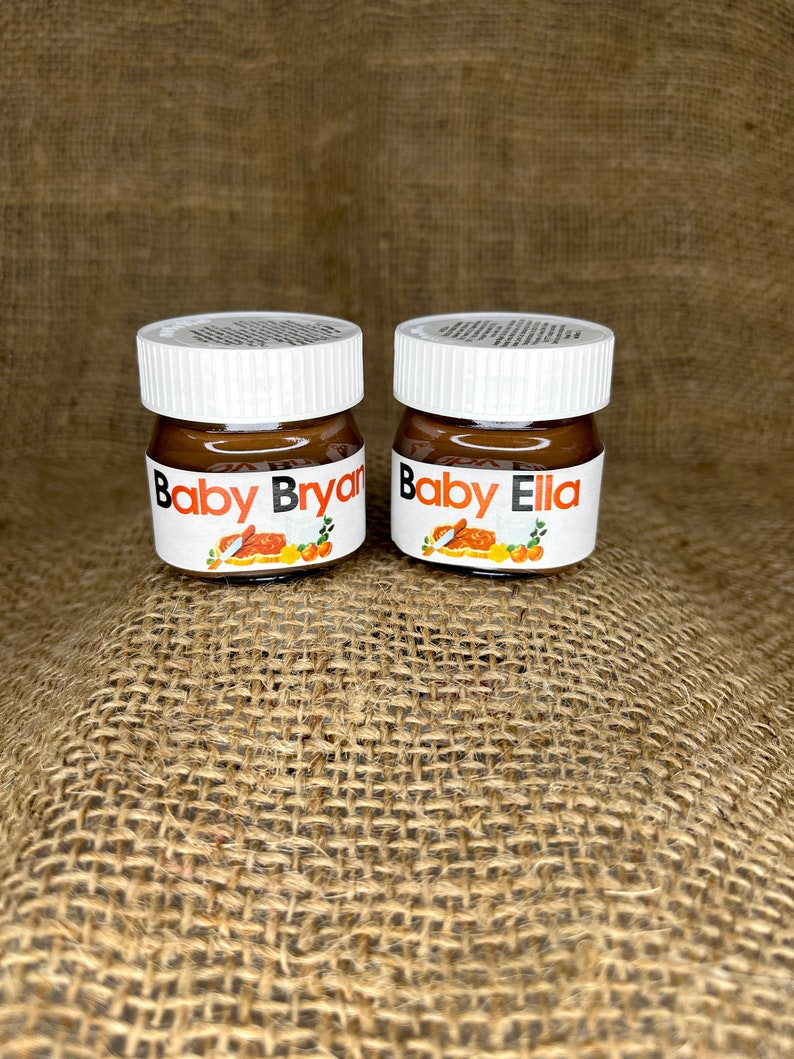 Personalized Nutella Jars Nutella Favors Bridal Shower - Etsy