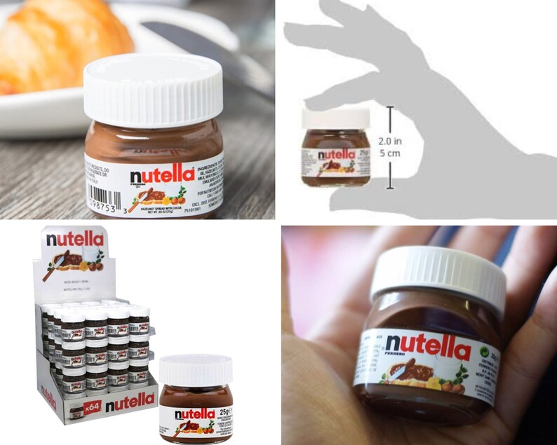 Personalized Nutella Jars Nutella Favors Bridal Shower - Etsy