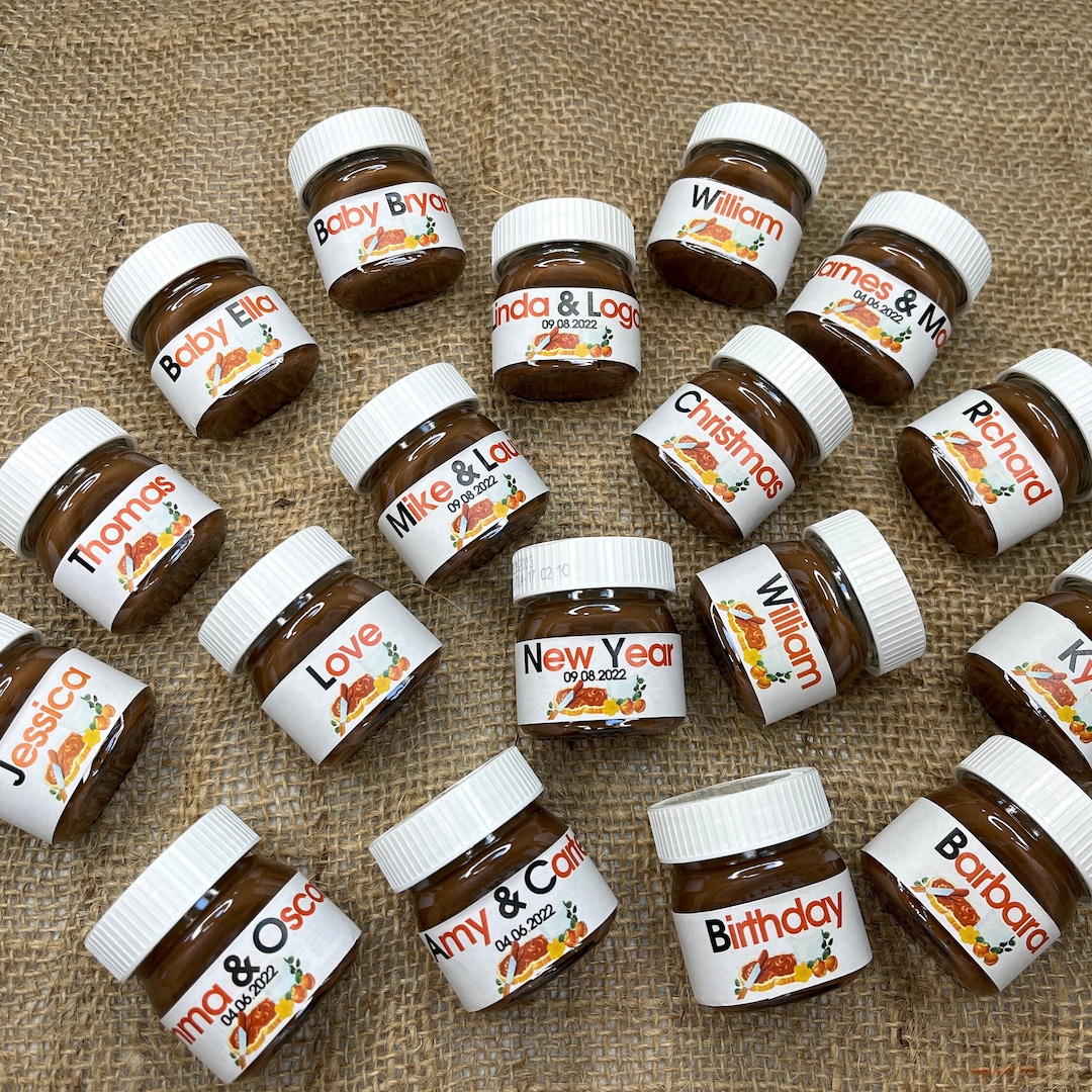 Personalized Mini Nutella Favors: Party, Wedding, Shower Gifts - Etsy