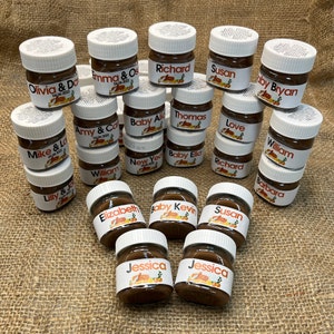 Personalized Mini Nutella Jars, Wedding Favors, Nutella Favors, Cute ...