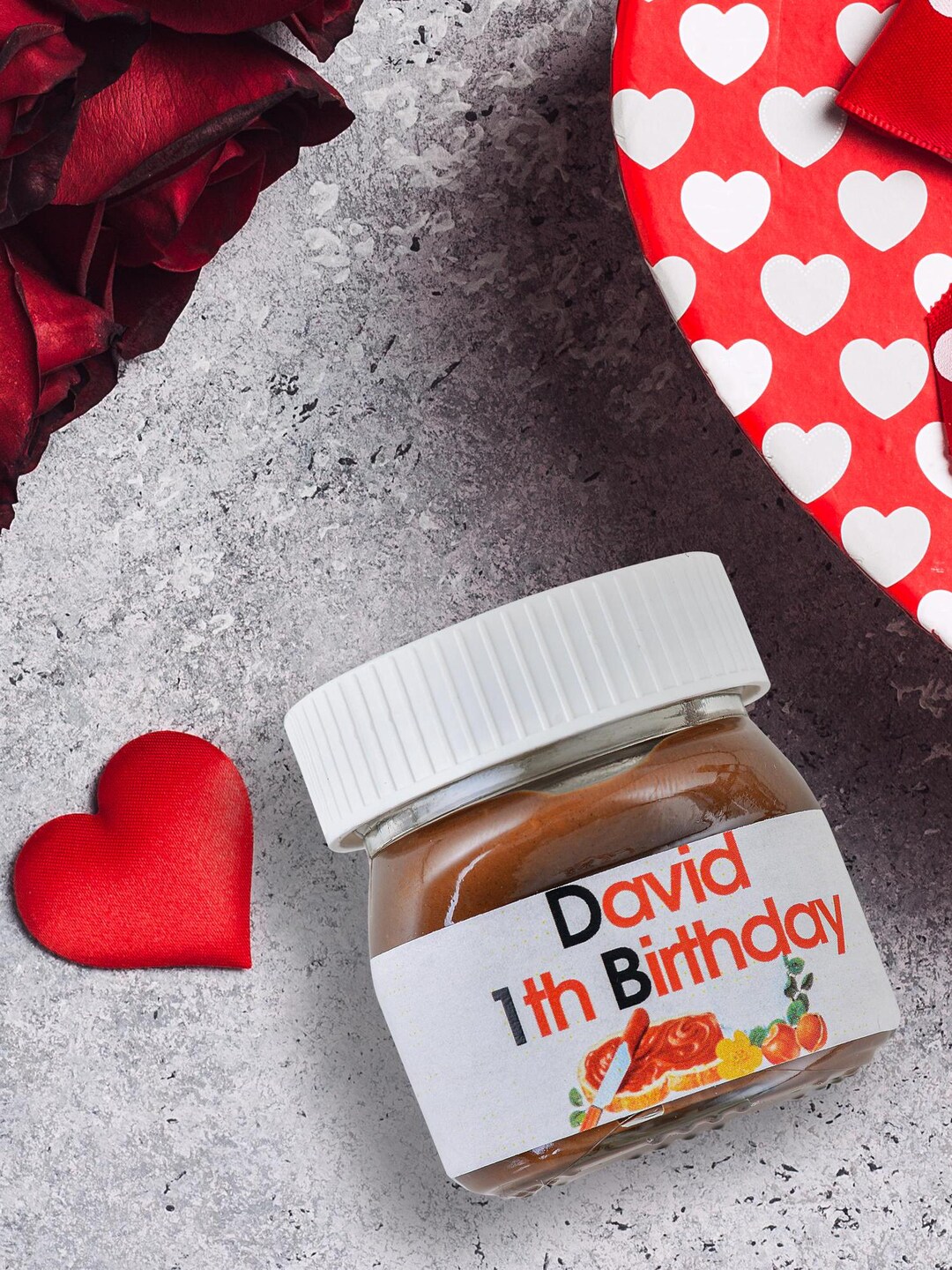 Personalized Nutella Jar With Custom Label, Perfect Valentine's Day ...