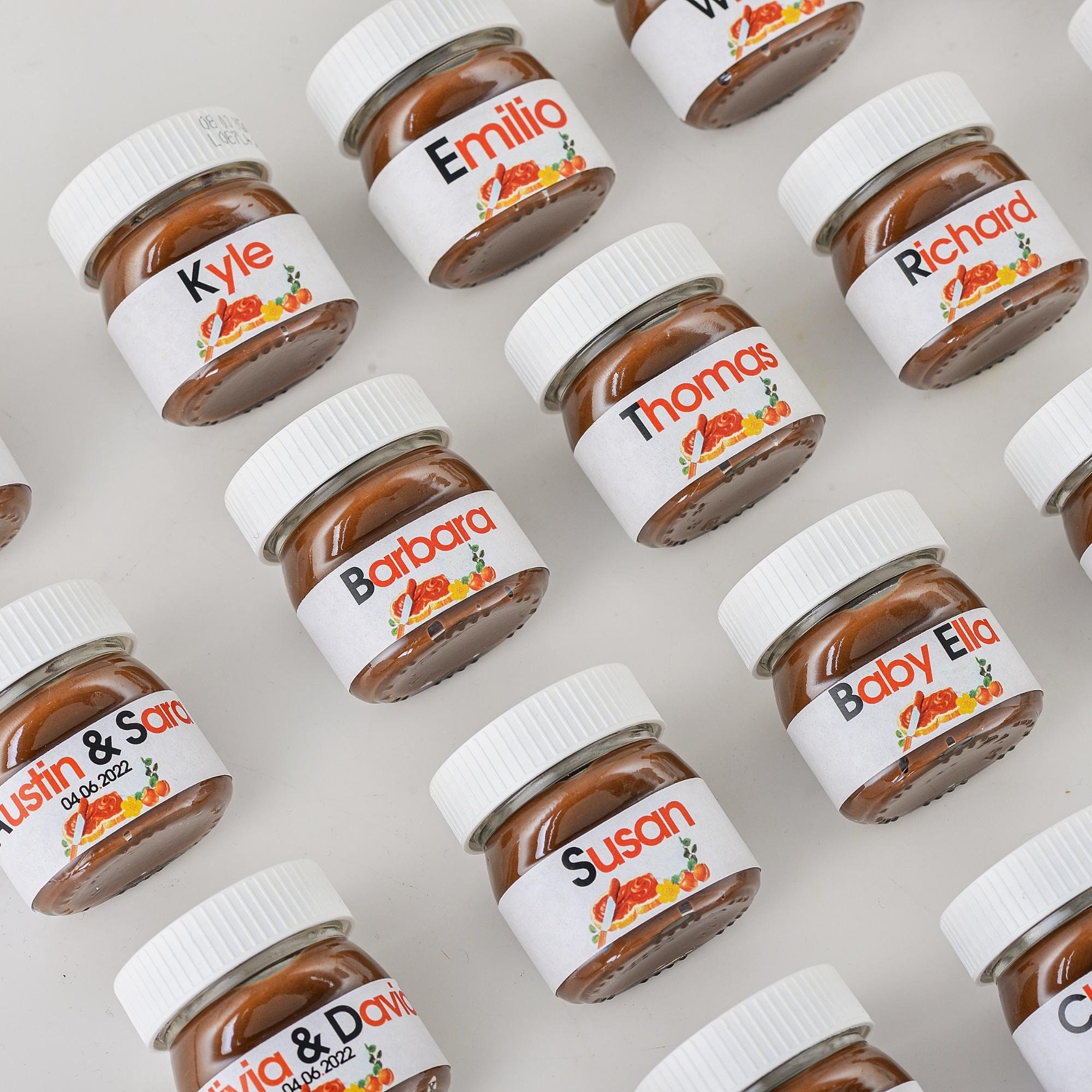 Personalized Mini Nutella Jars, Wedding Favors, Party Gifts - Etsy