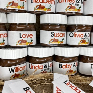 Personalized Mini Nutella Jars Wedding Favors Nutella - Etsy
