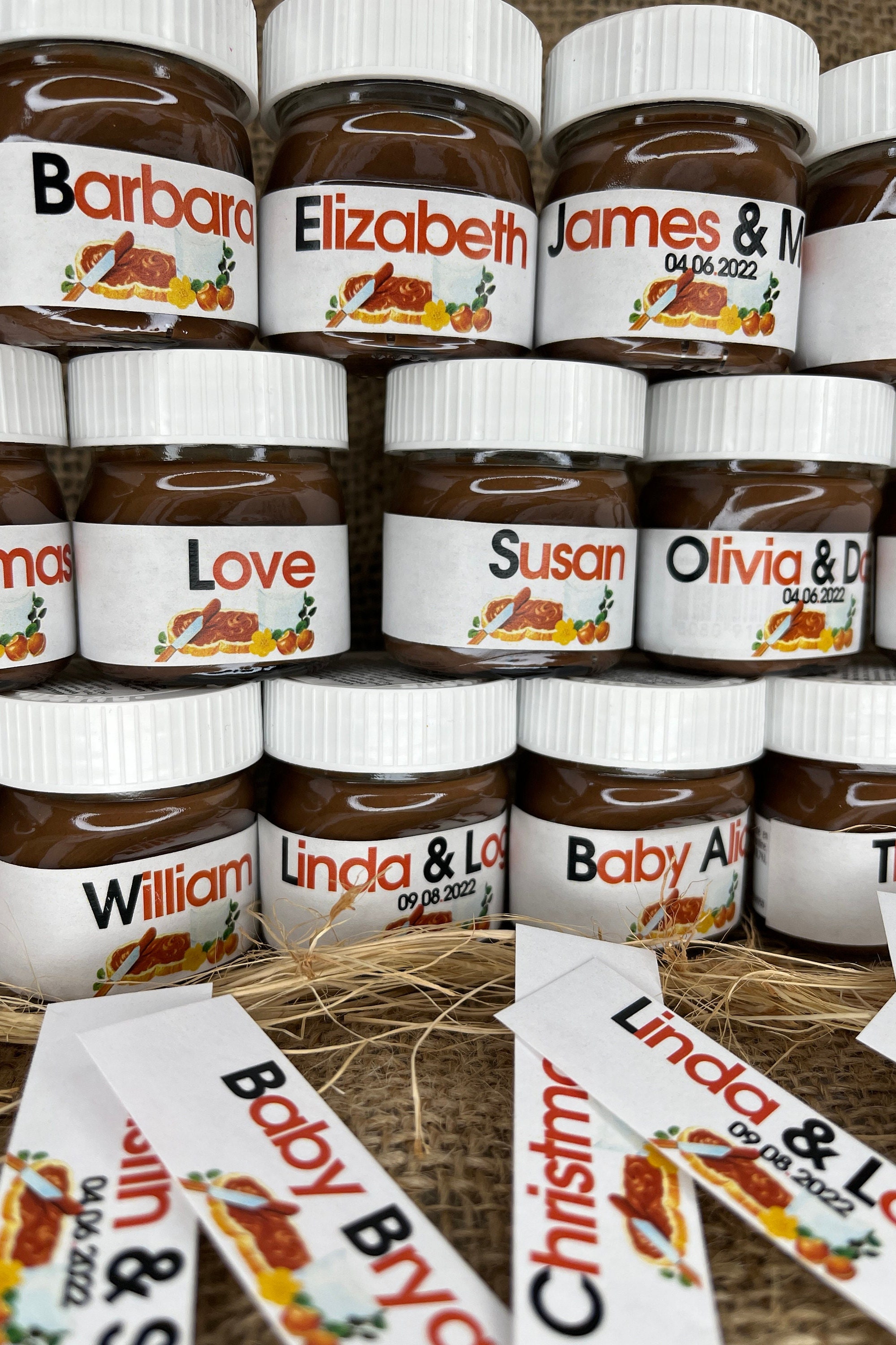 Personalized Nutella Jars Favors for Baby Shower Newborn - Etsy Canada